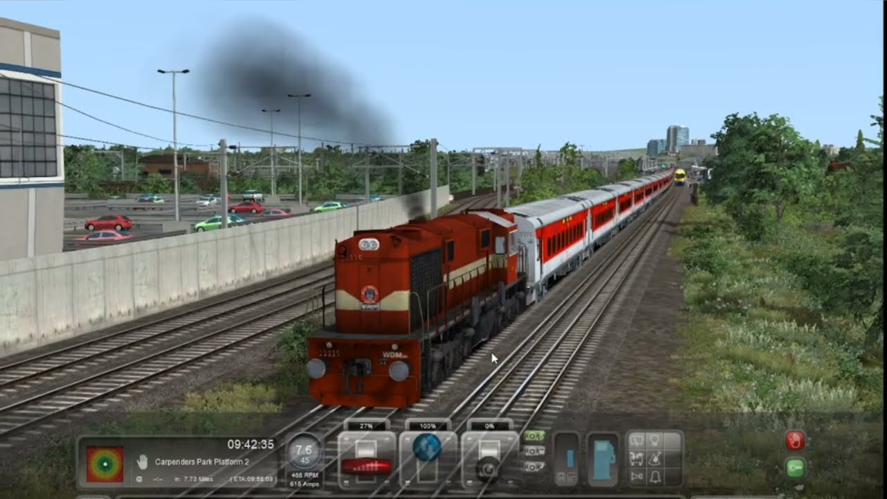 😱Train Simulator || Railworks RED LHB COACH || WDM3D🔥LOCOMOTIVES ...