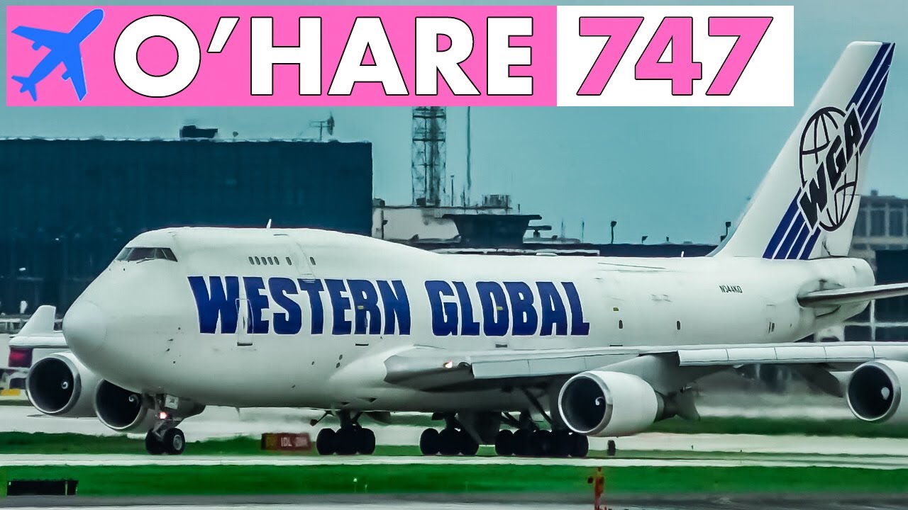 BOEING 747 Runway Action at Chicago O'Hare Airport - YouTube