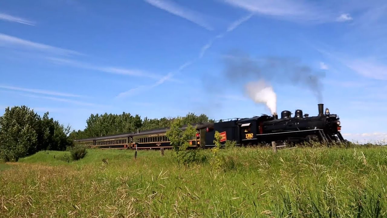 Steam - CNR #1392 (4-6-0) Stettler Passenger - YouTube