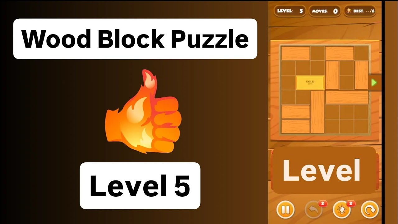 Wood Block Puzzle Gameplay - Beginner Level 5 - YouTube