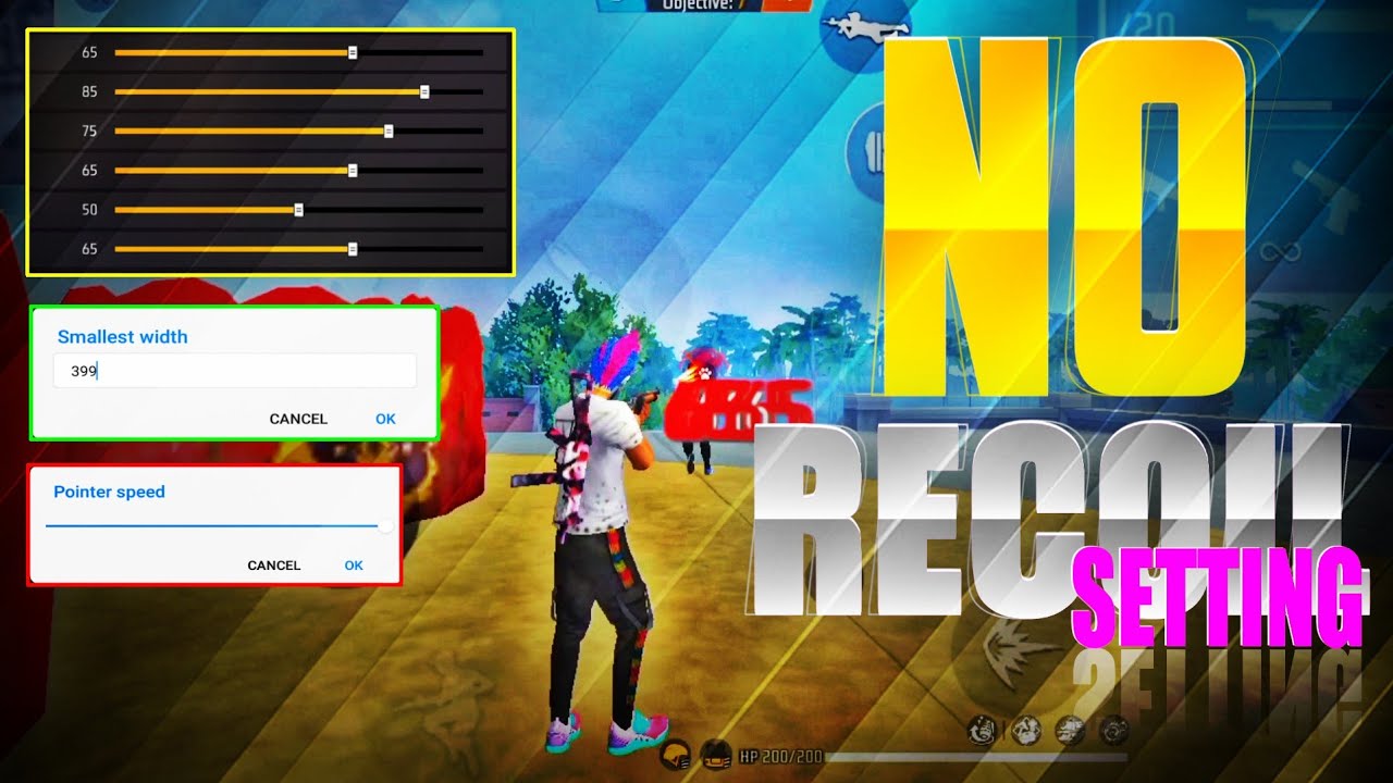 No Recoil Setting | No Recoil Sensitivity Free Fire ⚙️ Sensi + Hud ...