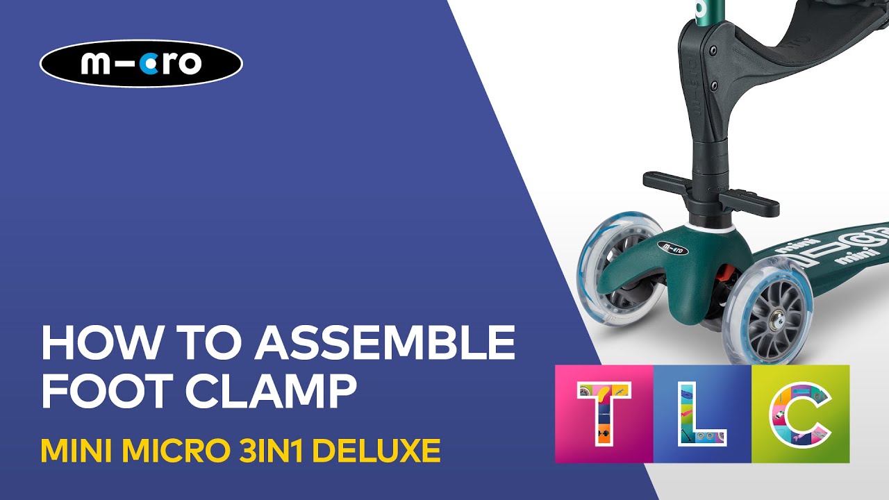 How to assemble the foot clamp on a Mini Micro 3in1 Scooter - YouTube