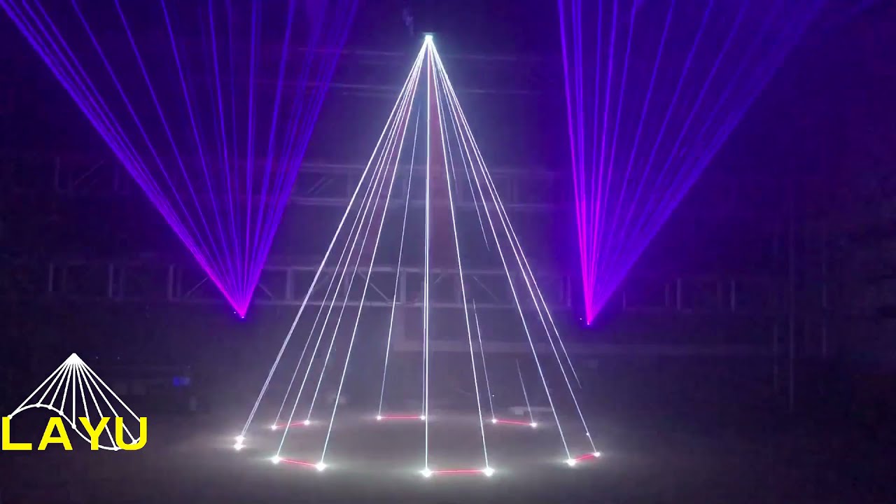 LAYU 5 watt rgb laser light projector beam show - YouTube