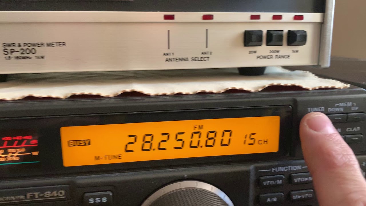Yaesu FT-840 HF Transceiver & Yaesu FC-10 Auto Antenna Tuner (video 2 ...