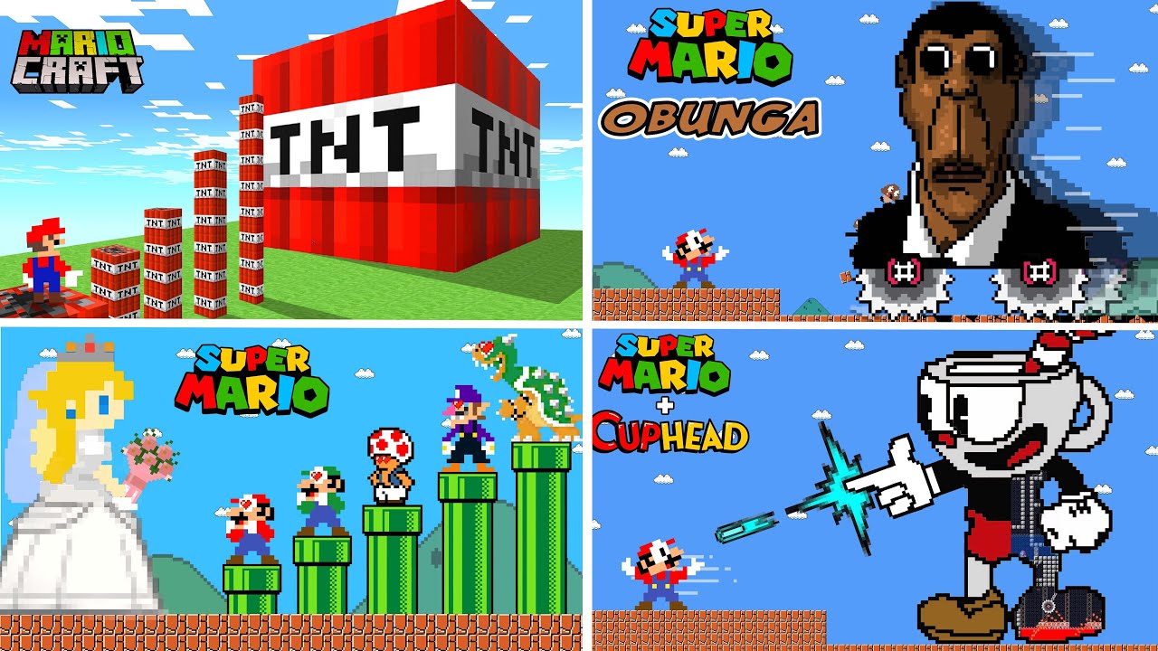 Mario Maze's COLLECTION vs TNT, Obunga, Cuphead, Wedding (All Episodes ...