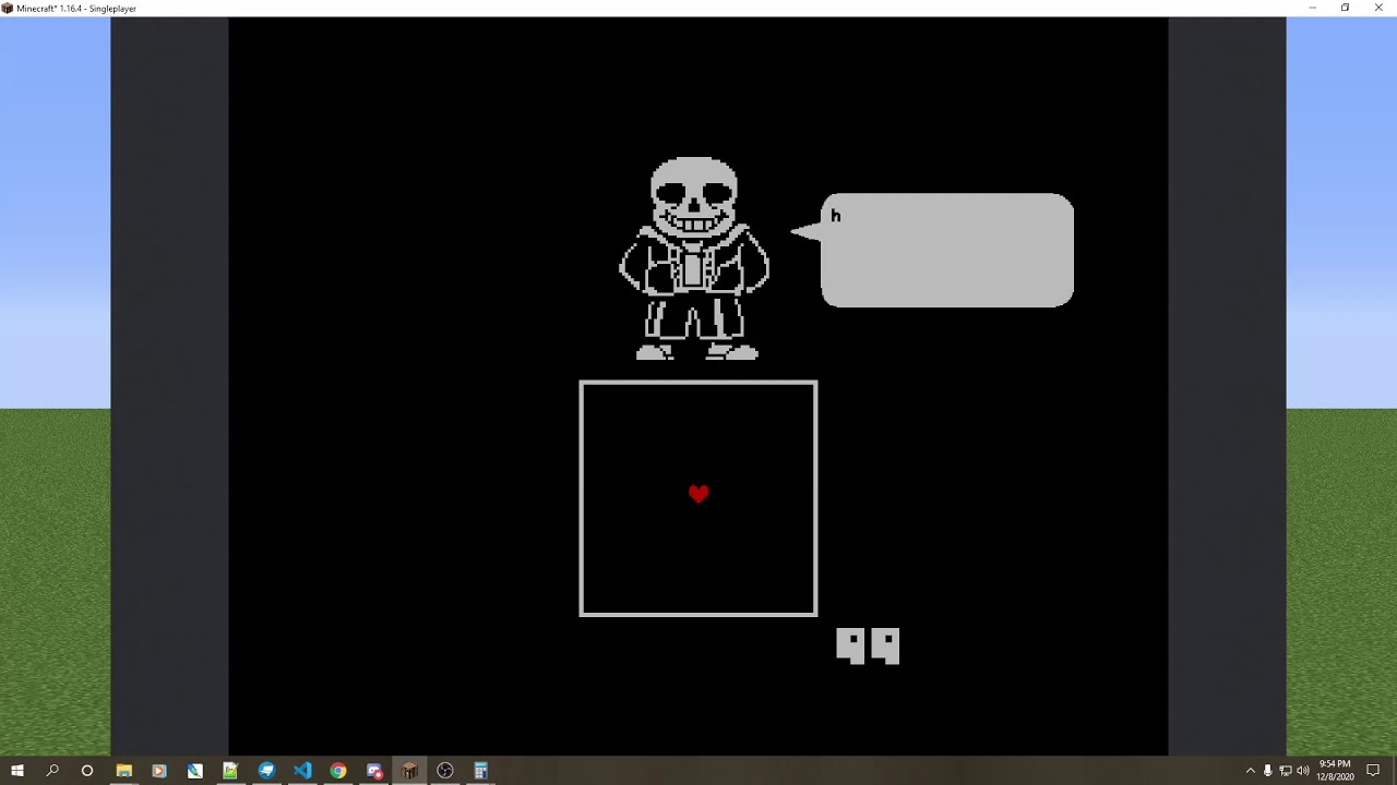 Undertale Sans Fight In Minecraft Part 1 - Sans First Move - YouTube