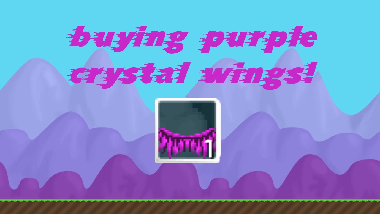 Growtopia | Buying Purple Crystal Wings - YouTube