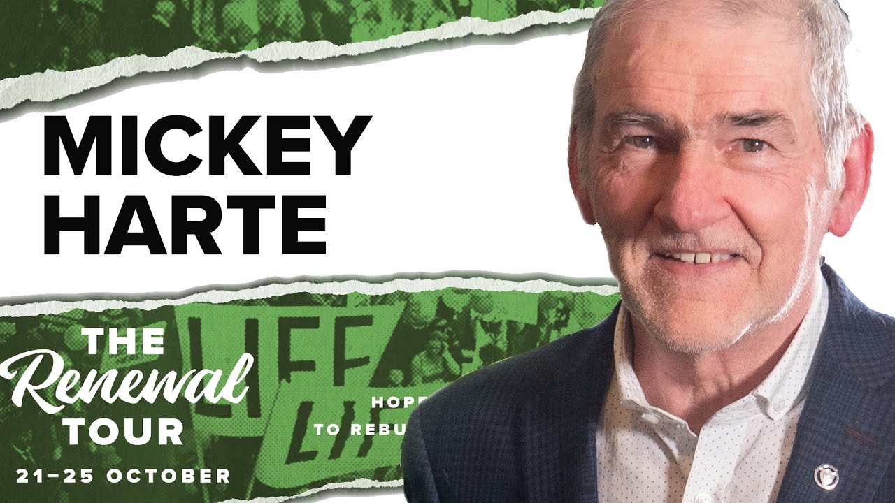 Mickey Harte speaking at the Pro-Life Renewal Tour in Letterkenny ...