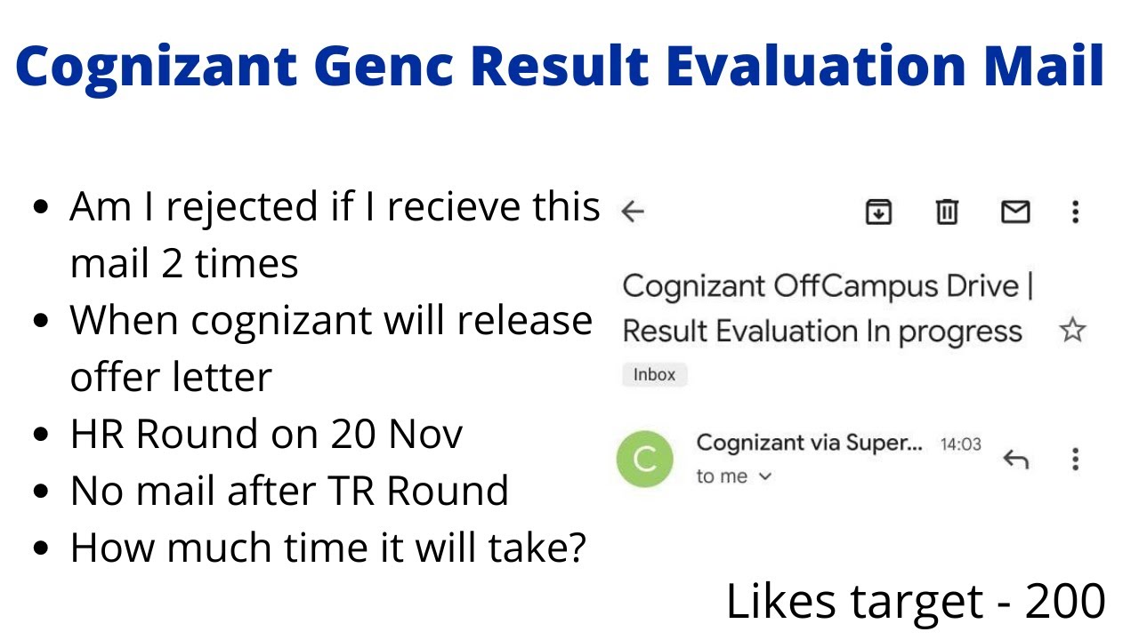 🔴Genc Evaluation in progress Cognizant | After TR and HR Round | CS IT ...