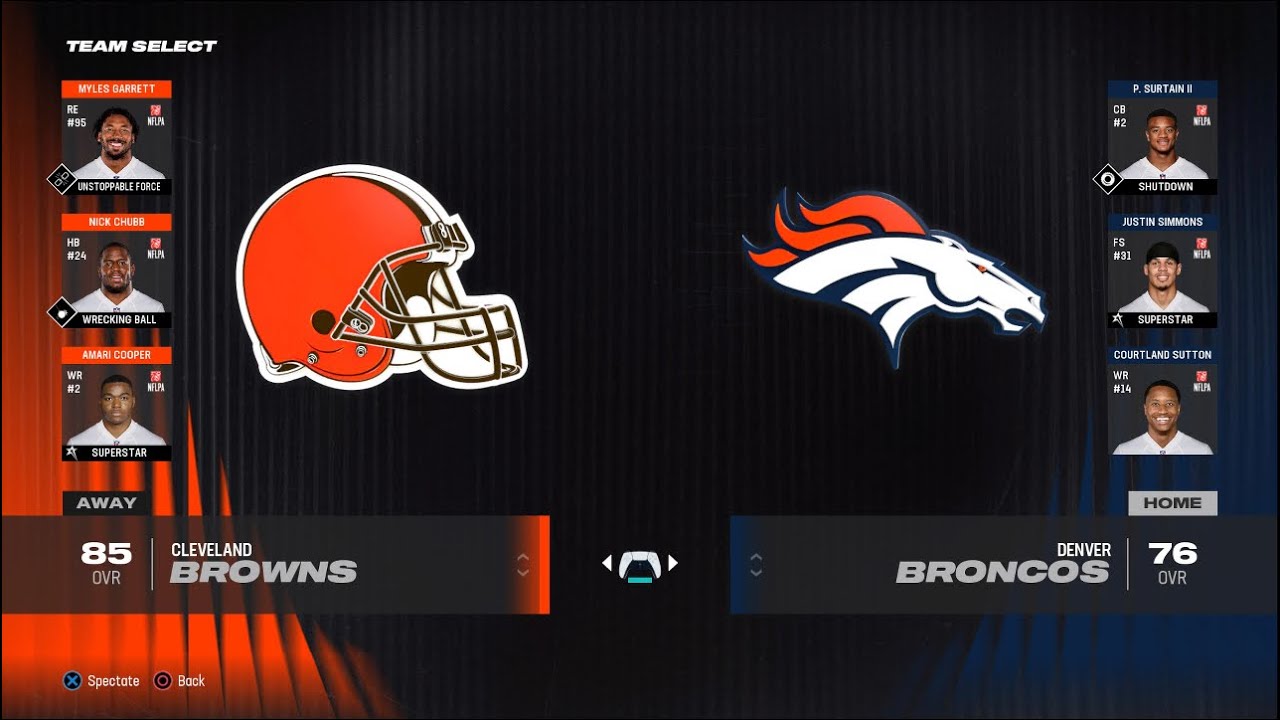 Cleveland Browns vs Denver Broncos Season Simulation | Week 12 | Madden ...