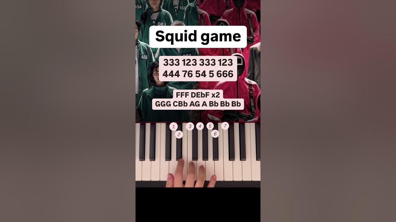 Mingle Game Song Squid Game Tutorial with letters #piano #music #squidgame #pianotutorial # ...