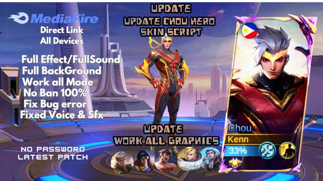 NEW Script Skin Chou Hero Dawning Star Thunderfist No Password | Full ...