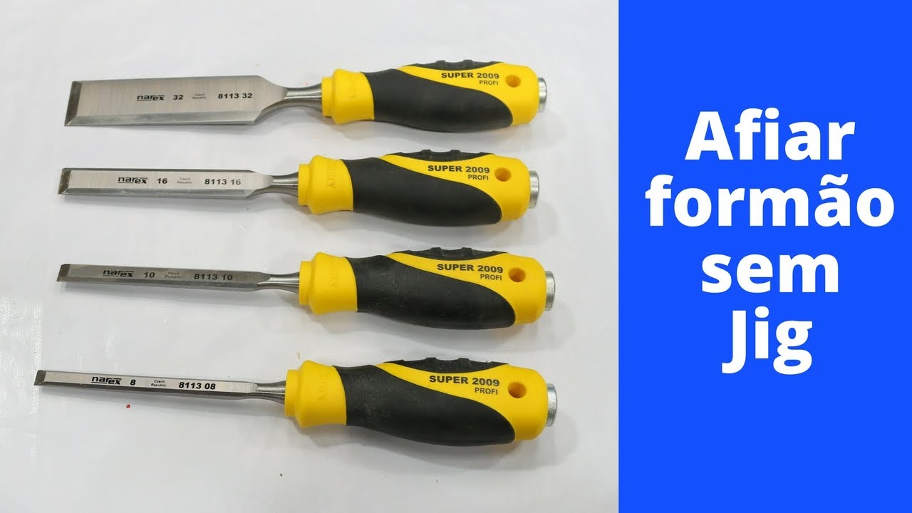 Como afiar formão sem jig e formões Narex - YouTube