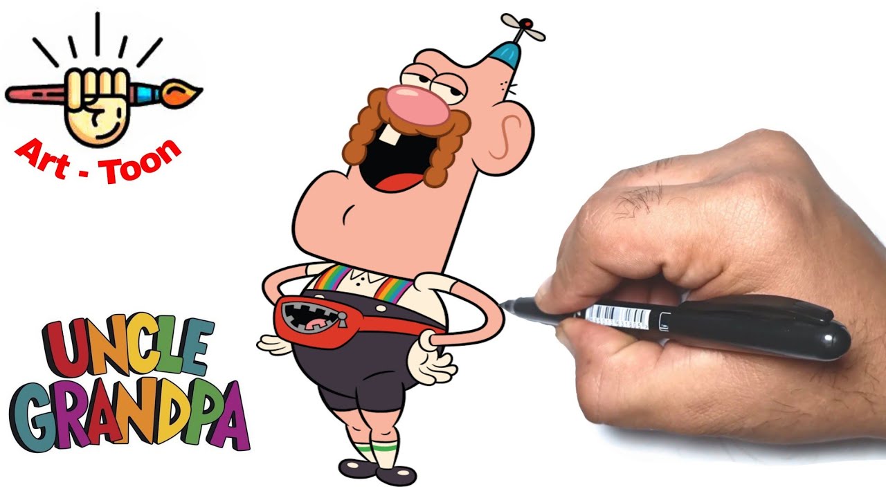 how to draw uncle grandpa step by step easy - YouTube