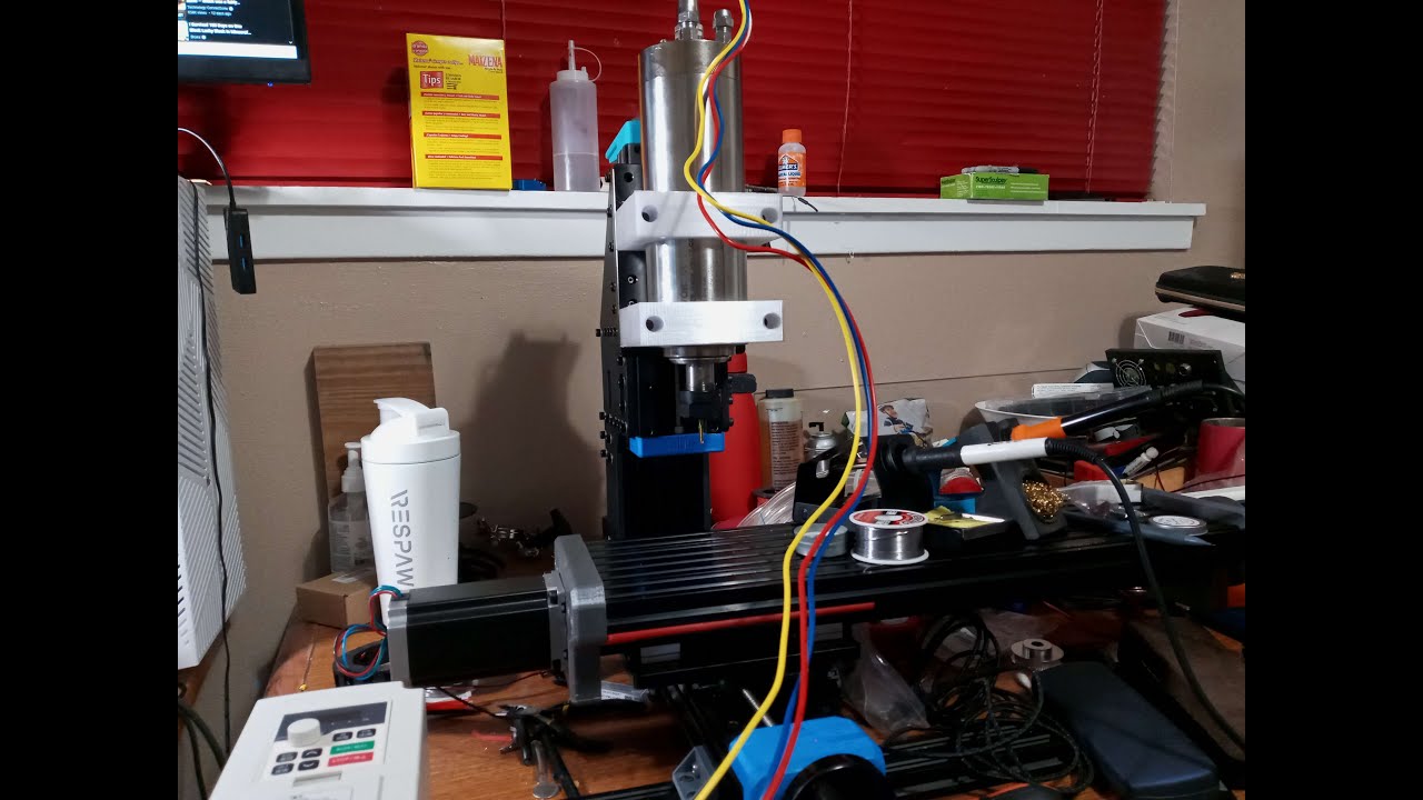 2.2kw spindle on Millennium Mini Mill - YouTube