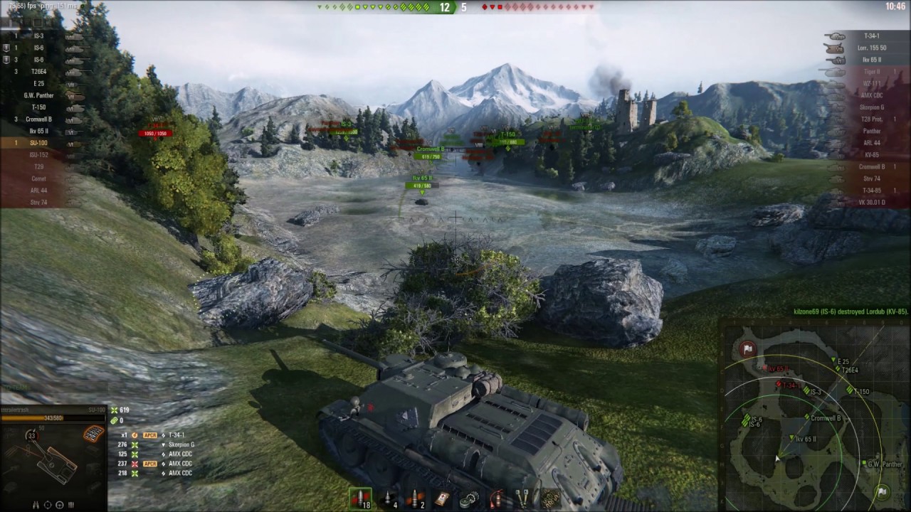 World of Tanks: SU100 Cliff Diving - YouTube