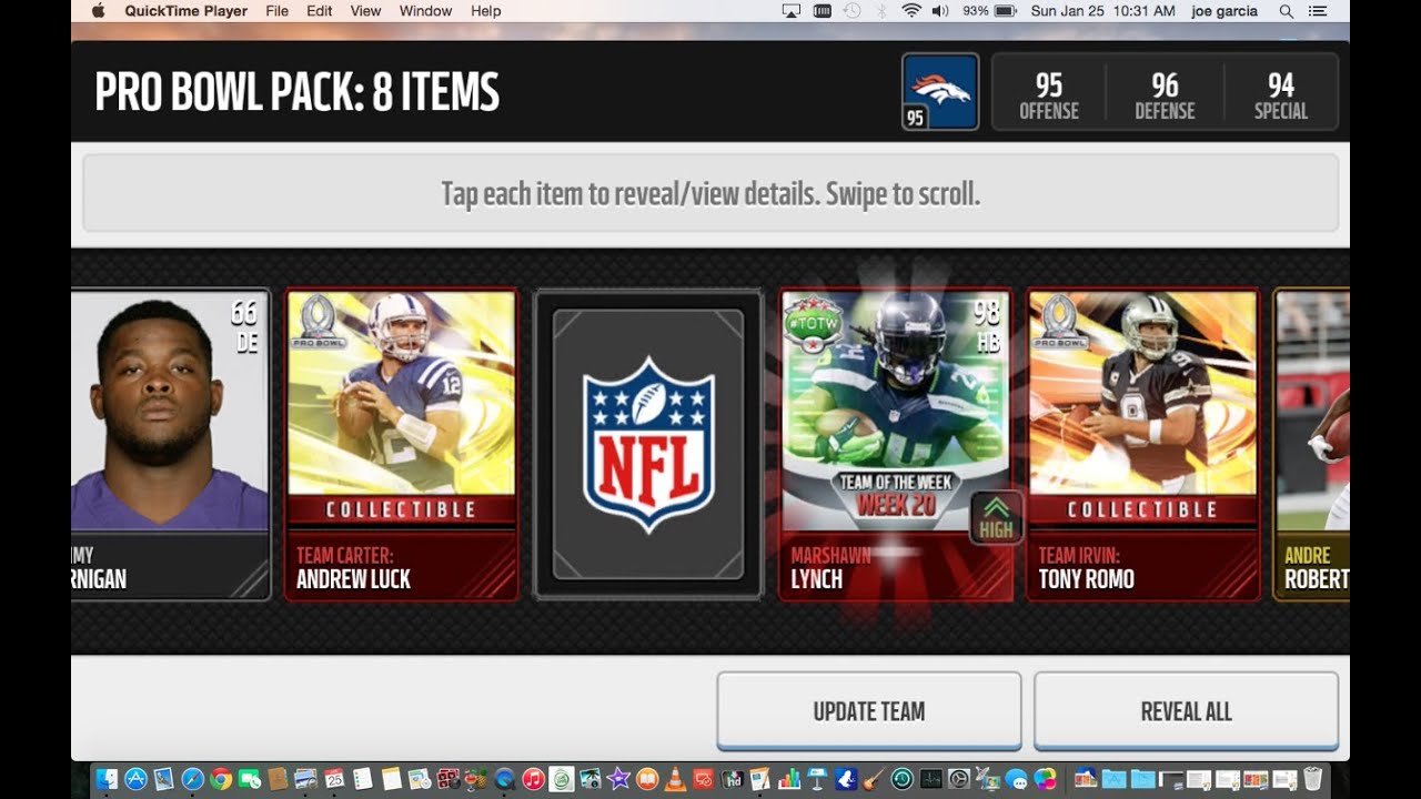 madden mobile pack opening elite pull pro bowl pack - YouTube