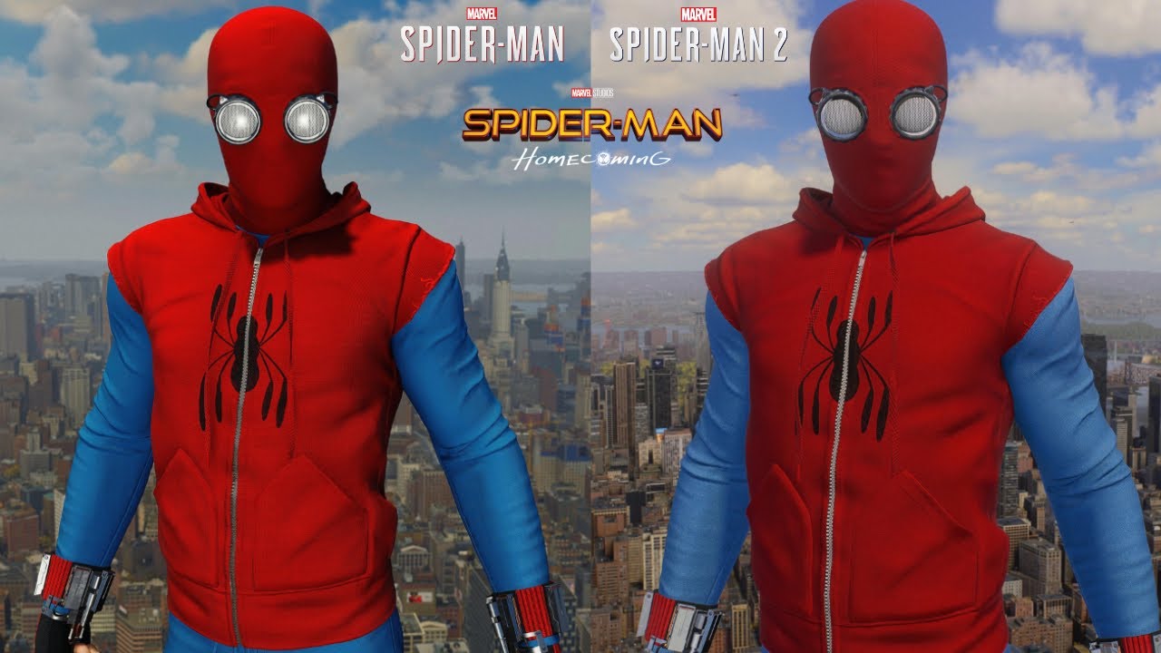 MCU Homemade Suit Gameplay In Marvel's Spider-Man 1 And 2 (4K 60fps ...