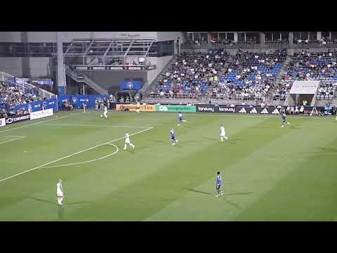 Myrto Uzuni of Austin FC scores with a header vs. CF Montreal (Impact) 8/23/25