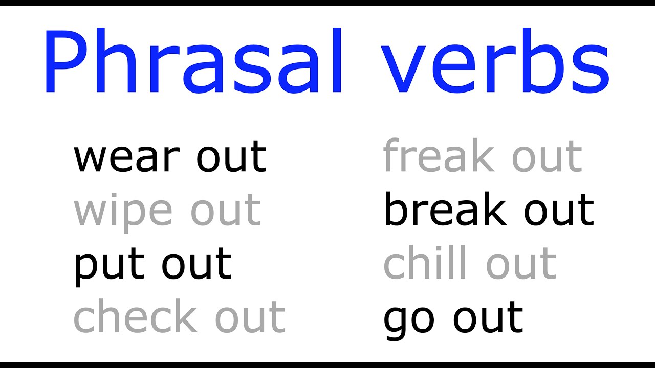 Phrasal verbs with "out" | Conversational English | Improve your ...