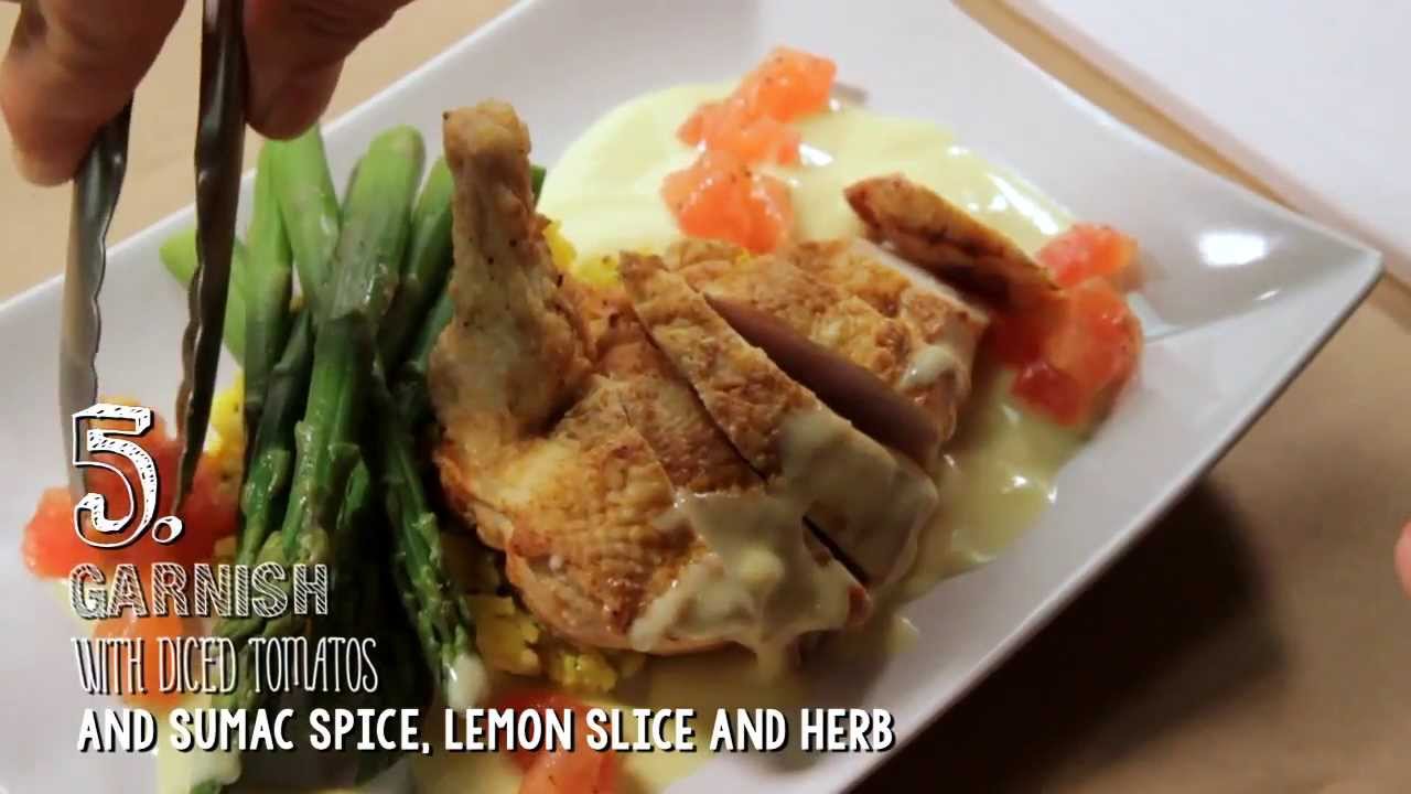 Slow Roasted Chicken In-Flight Plating for Flight Attendants - YouTube