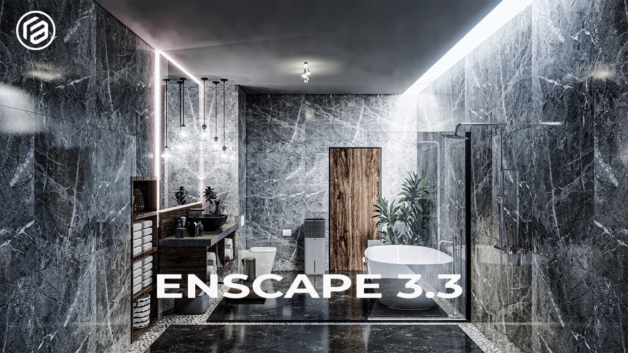 Enscape 3.3 | BATHROOM RENDER 2 | Interior Design 🔥🔥🔥 Natural Light ...