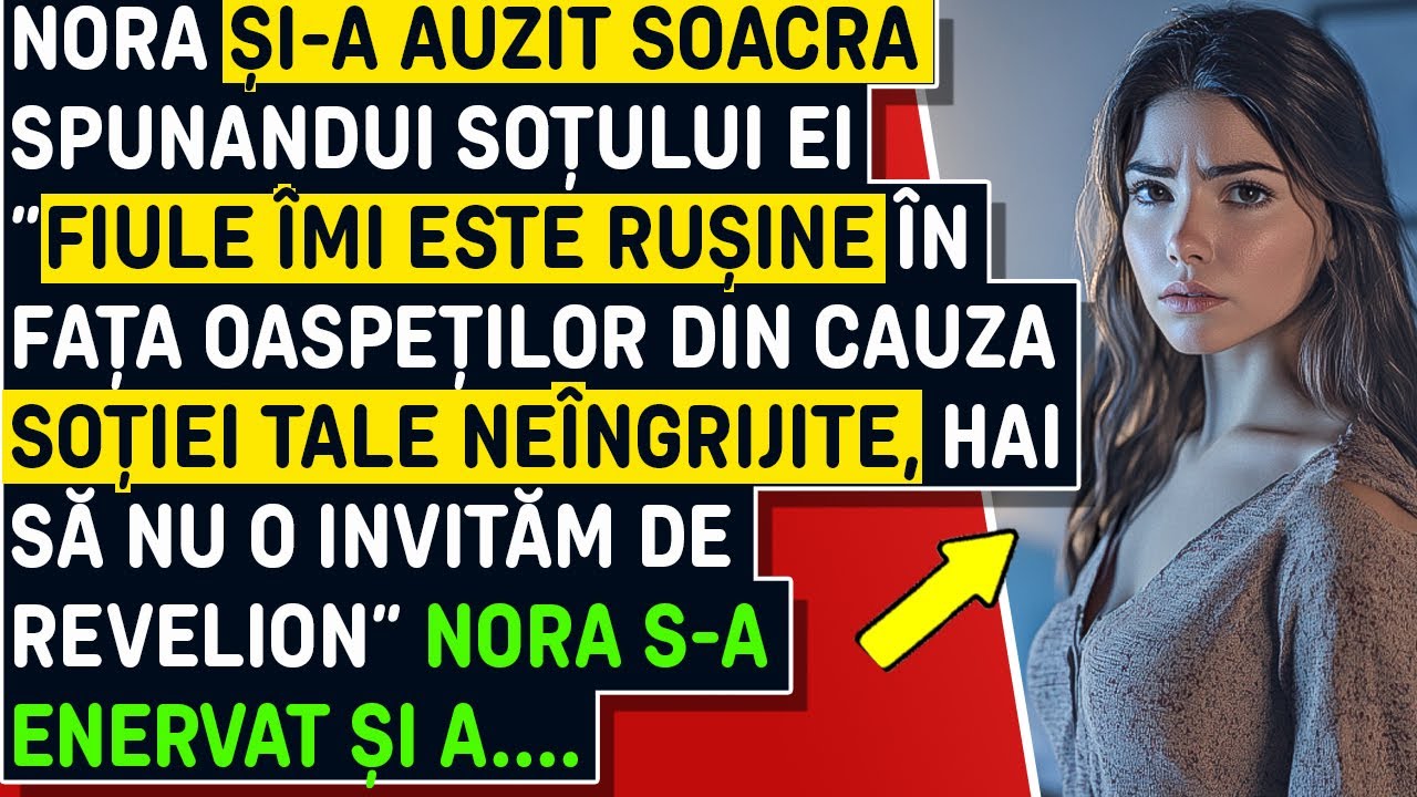 Nora Și-a Auzit Soacra Spunan-dui Soțului Ei "Îmi Este Rușine În Fața ...