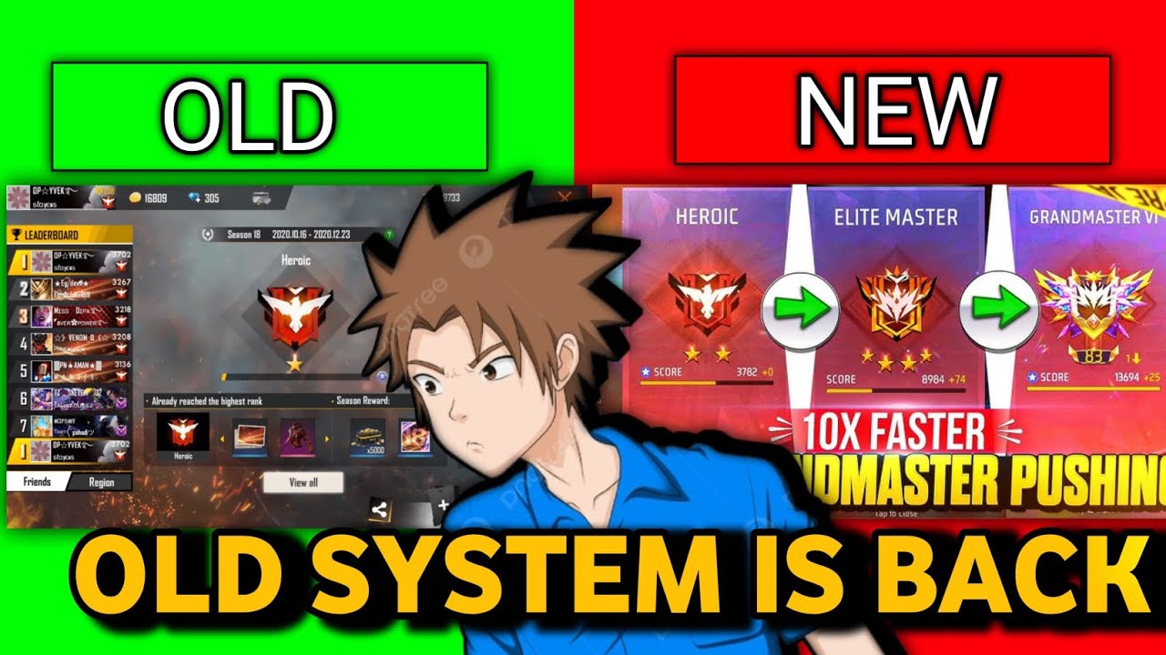 OLD RANK SYSTEM IS BACK😱 #OLDFREEFIRE - YouTube