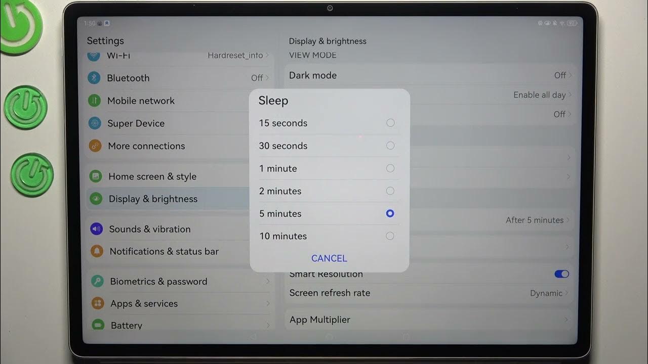 Huawei MatePad 12X - Screen Timeout | Adjust Screen Sleep Settings - YouTube