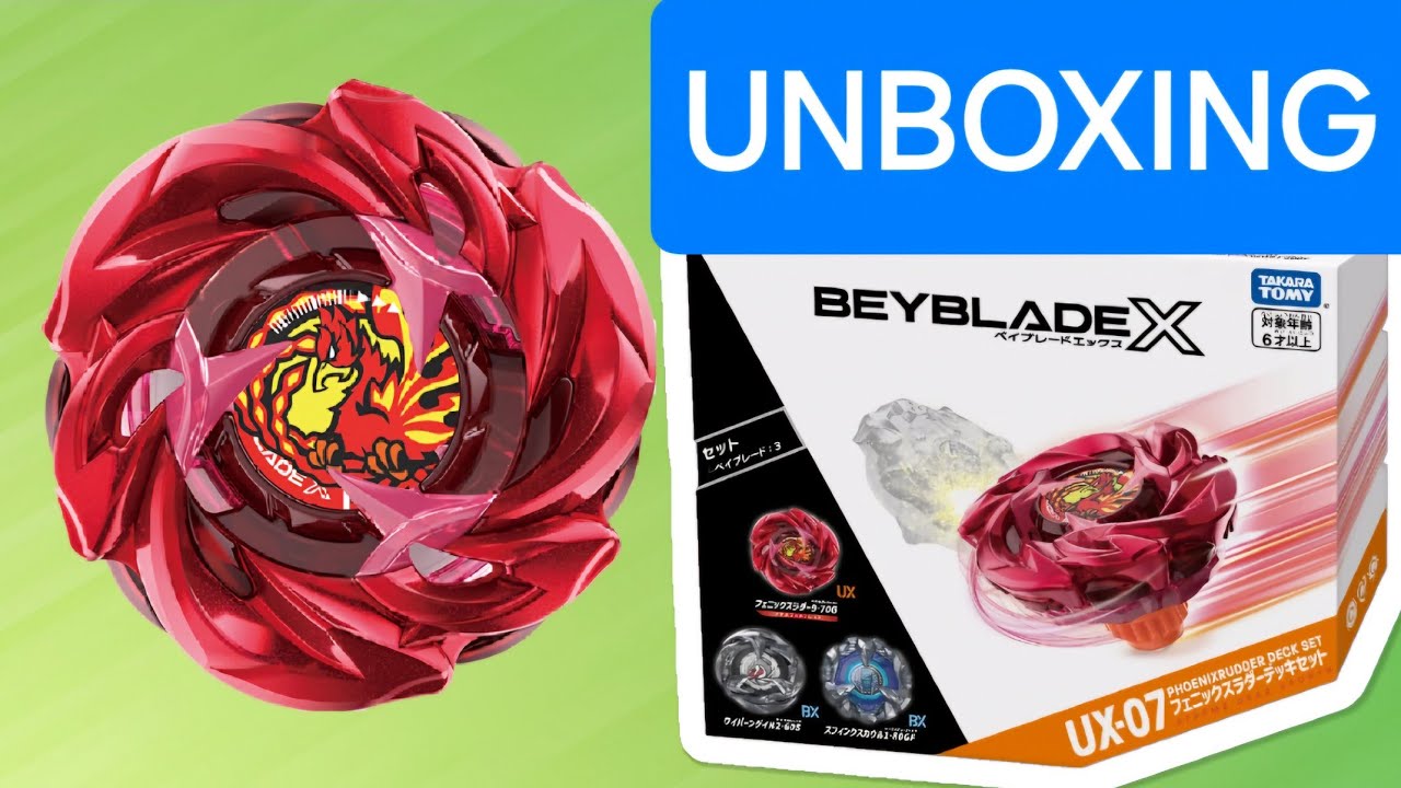 Beyblade X UX-07 Phoenix Rudder Unboxing - YouTube