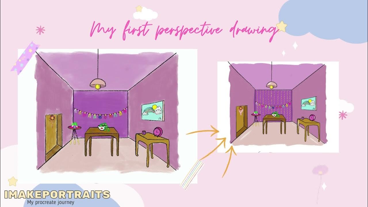 My 1st Perspective Drawing on Procreate| Perspective Drawing for ...