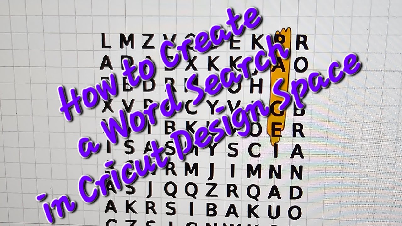 How to Create a Word Search in Cricut Design Space - YouTube