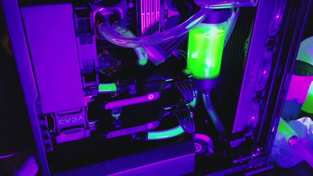 UV coolant fill (Atomic Green) - YouTube