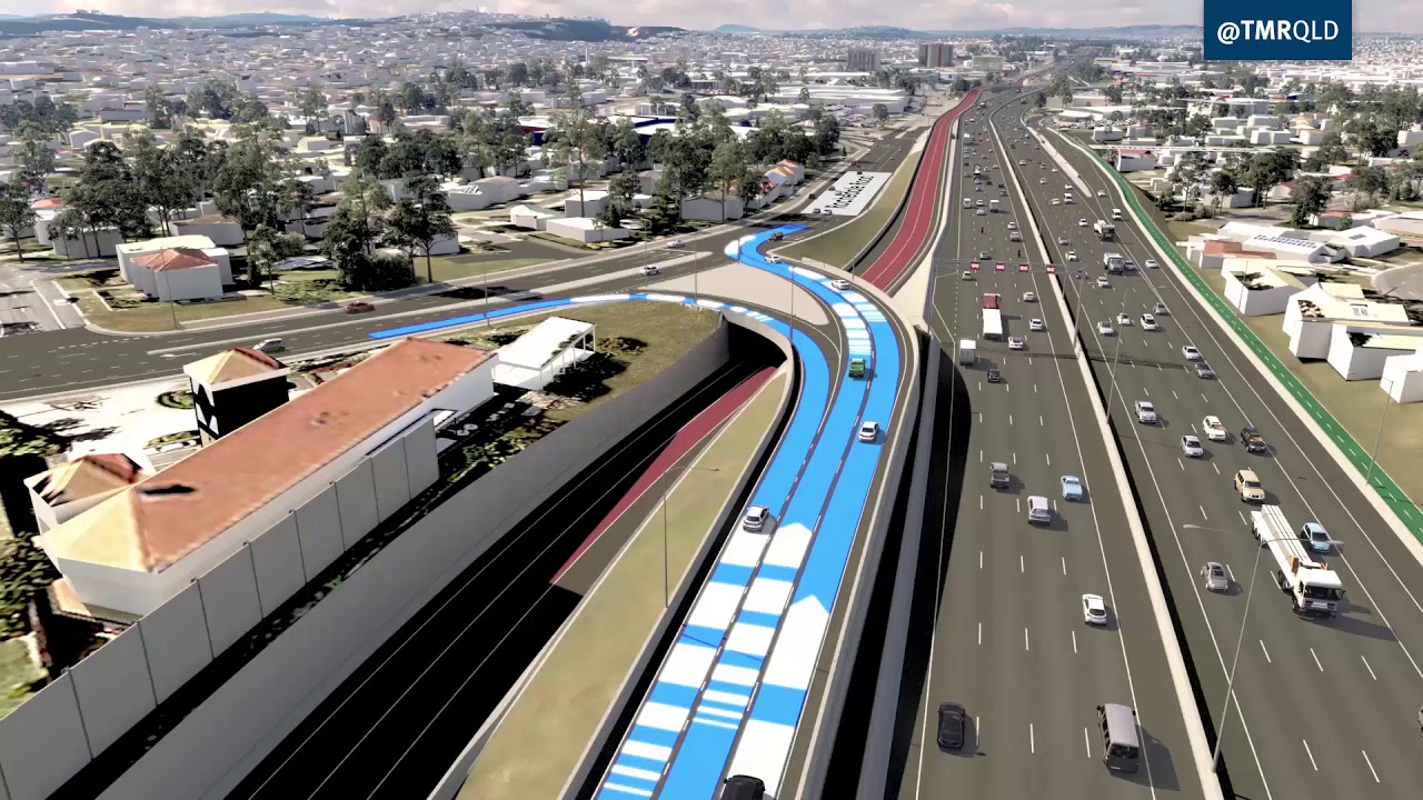 TMR: First look at Logan M1 and busway upgrade - YouTube