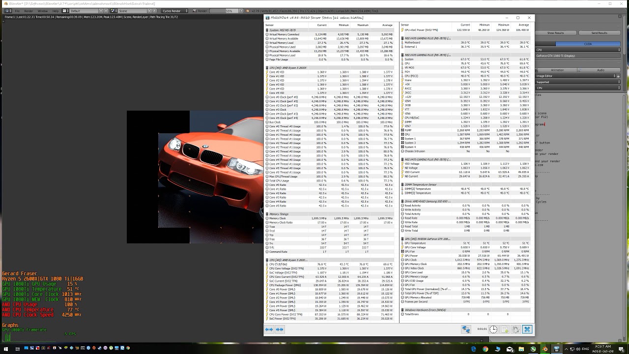 Blender BMW Render Test 2600X Overclock - YouTube