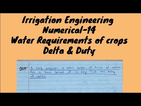 #14 Numerical on irrigation engineering || Delta and Duty || water ...