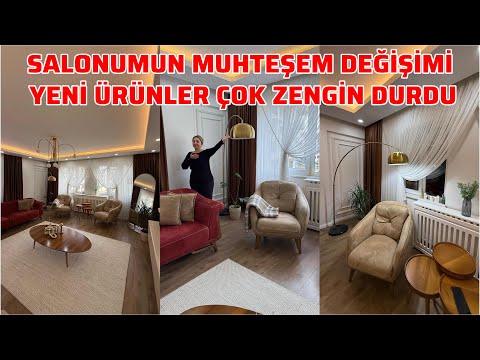 SALONUMUN MUHTEŞEM DEĞİŞİMİ🤩ÇOK ZENGİN VE ŞIK DURDU❌YENİ AVİZE VE LAMBADER❌YATAK ODAMA ÇOK YAKIŞTI❌
