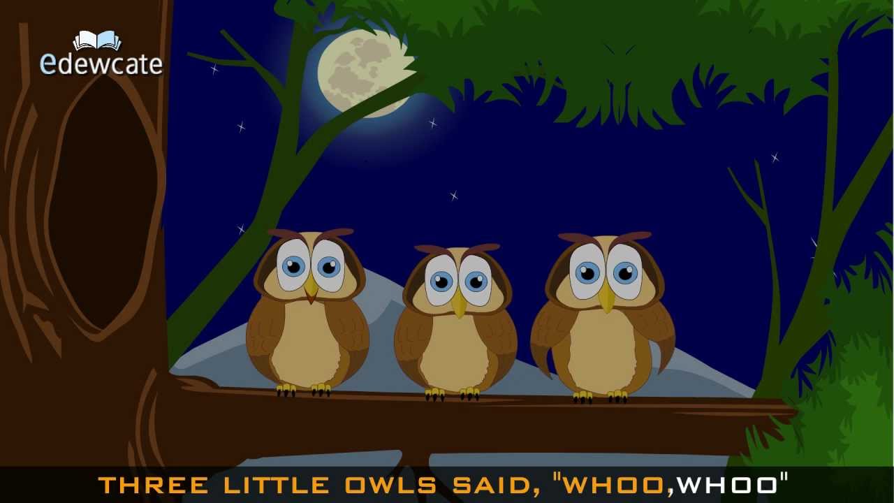 Edewcate english rhymes - One little owl - YouTube