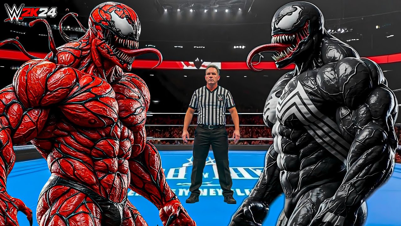 WWE 2K24 - CARNAGE VS VENOM | PS5 Gameplay - YouTube