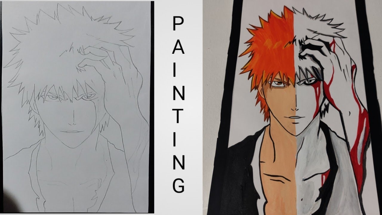 ichigo kurosaki watercolour painting// Time lapse painting// Ichigo ...