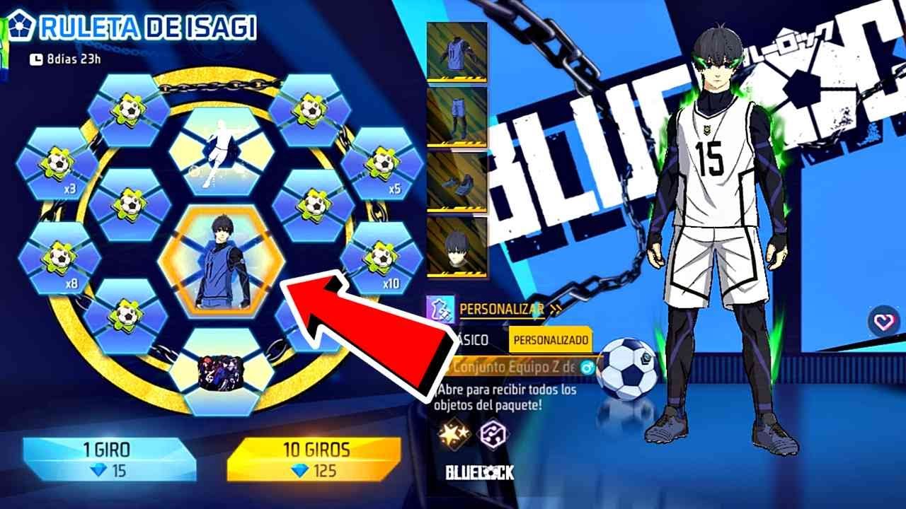 Ya llego ISAGI de BLUE LOCK en Free Fire en Ruleta de Tokens 😱 Tambien ...