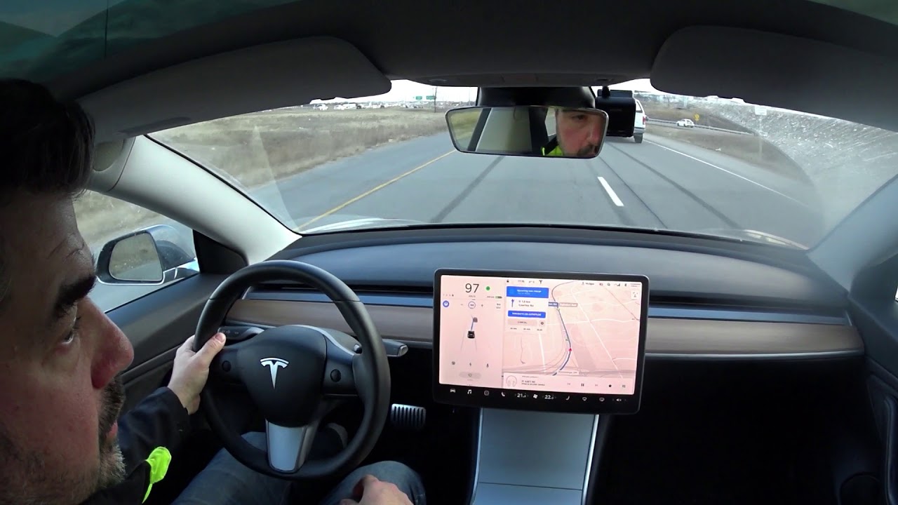 Tesla Model 3 - Navigate auf dem meistbefahrenem Highway der Welt "on ...
