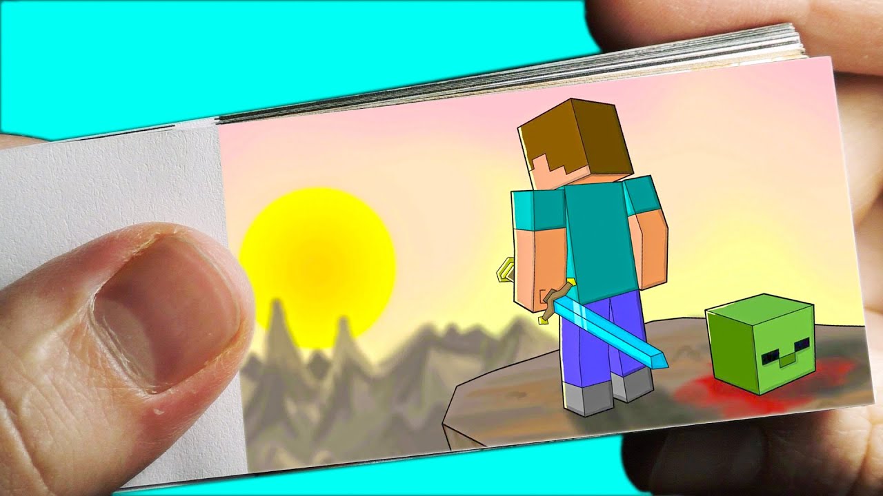 Zombie Slayer - Minecraft Animation FLIPBOOK - YouTube