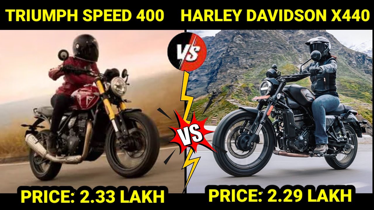 Triumph Speed 400 Vs Harley Davidson x440 Compared | Bajaj Triumph Bike ...