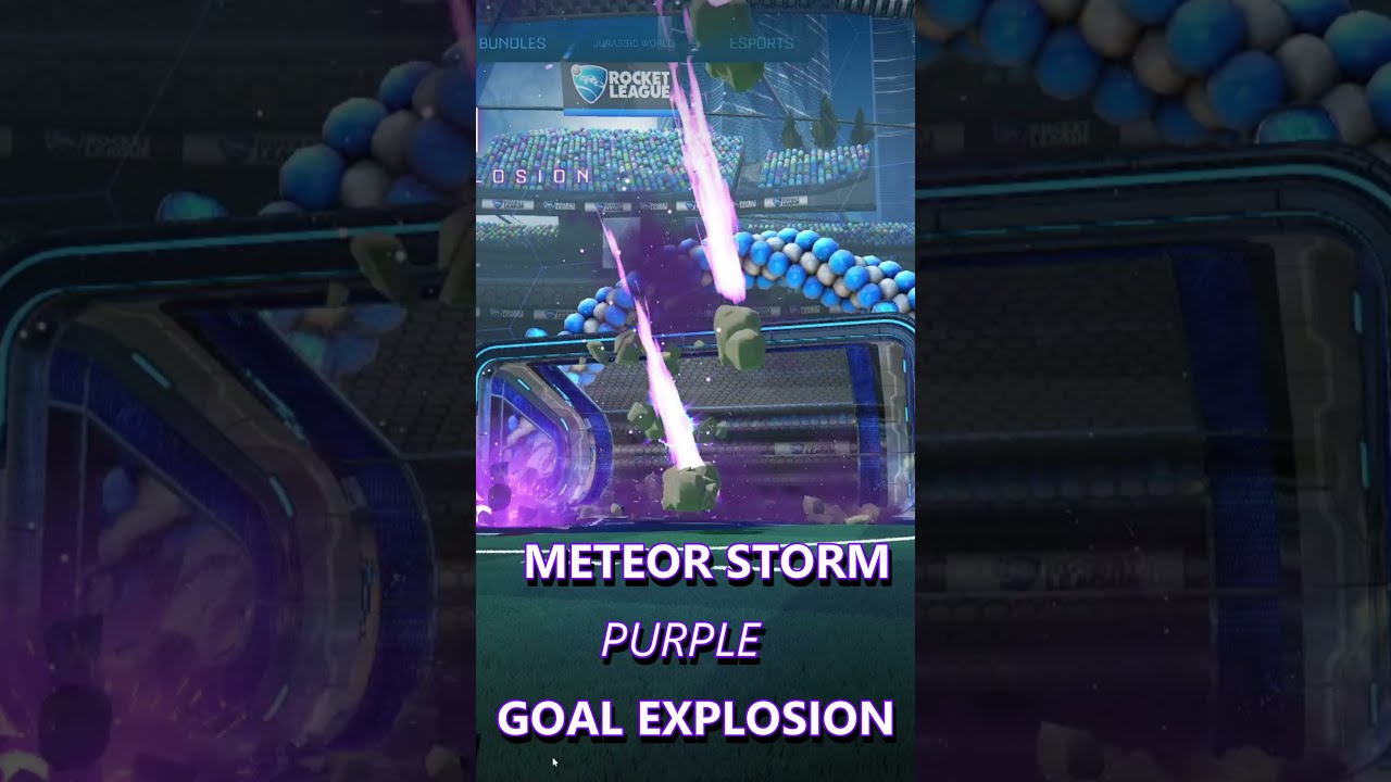 Meteor Storm Purple Rocket League Goal Explosion #Shorts - YouTube