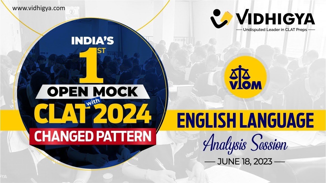 VIOM - India's 1st Open Mock with CLAT 2024 Changed Pattern - English ...