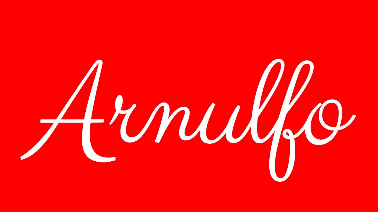 Learn how to Sign the Name Arnulfo Stylishly in Cursive Writing - YouTube