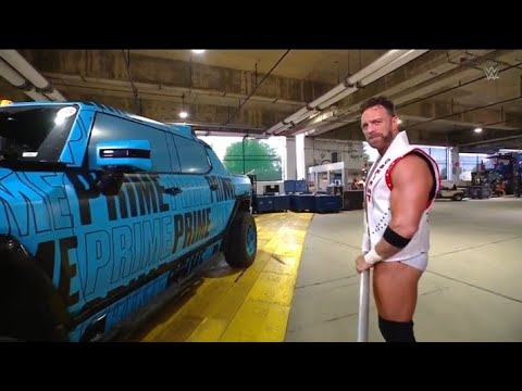 LA Knight Smashes Up Logan Paul's Blue Prime Limousine - WWE SummerSlam ...
