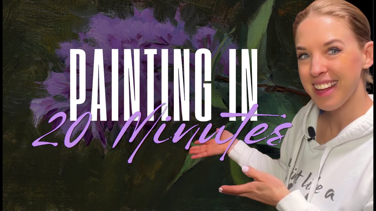 20 Minute Painting! Video 8 - Purple Lilacs in Oils with Anna Rose Bain ...