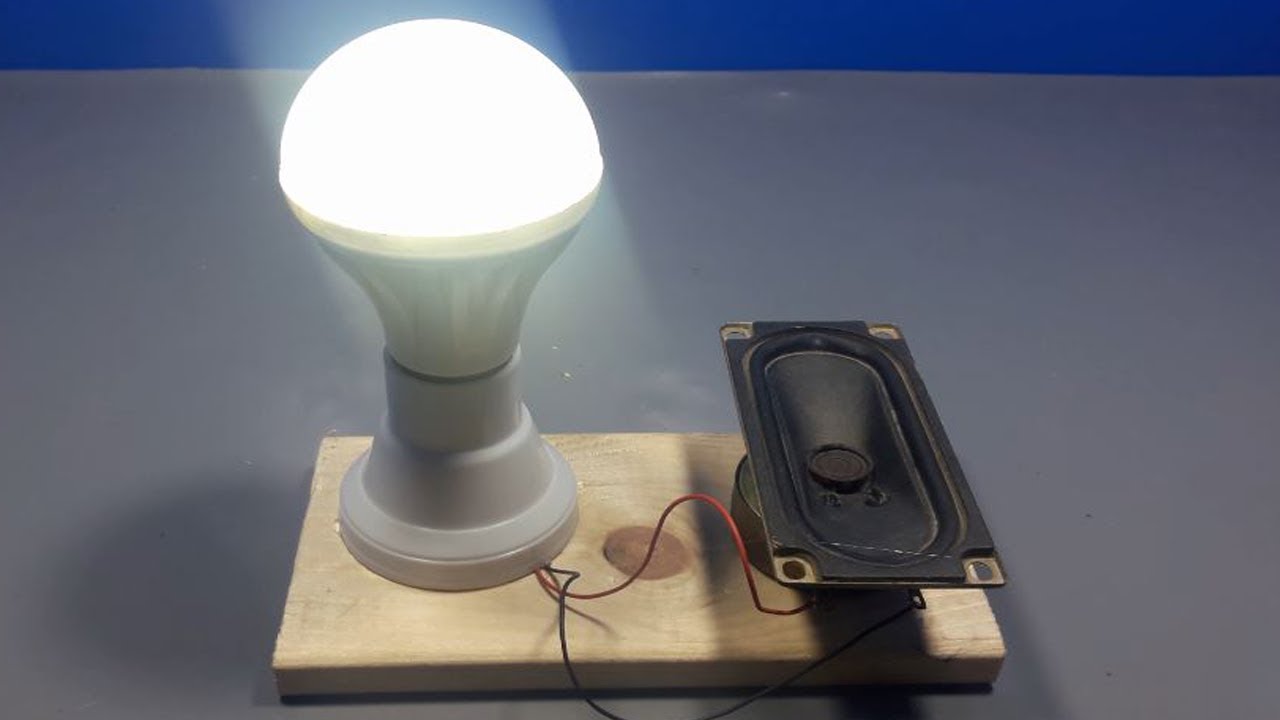 how to make free energy light bulb using speaker magnet | science ...